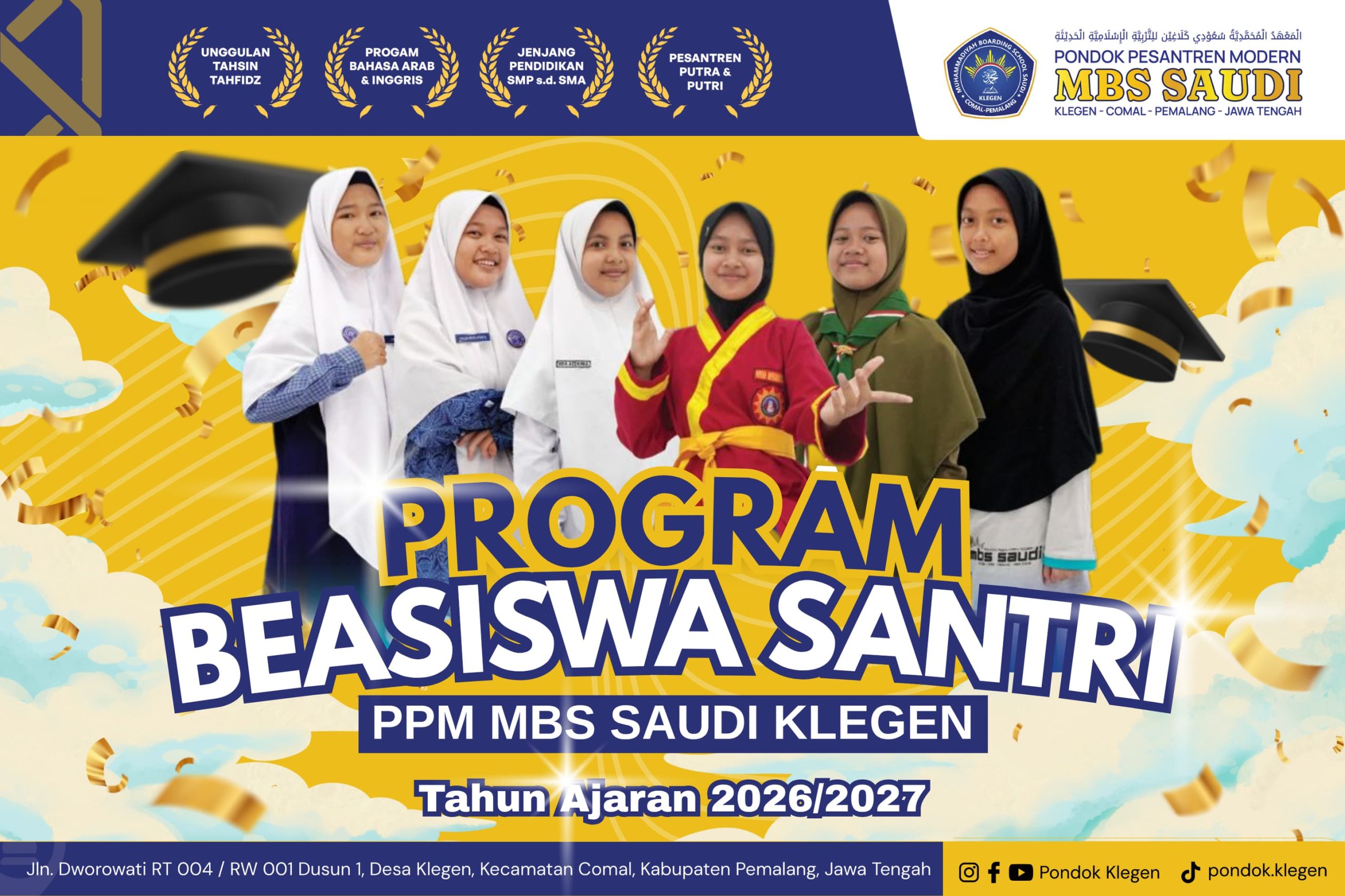 MBS SAUDI Klegen Sediakan Beasiswa untuk 10 Pendaftar Pertama dan ...